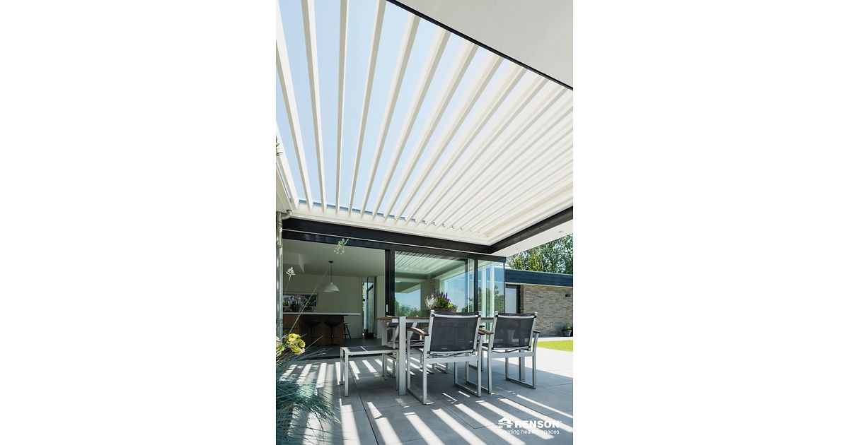 Renson Aero Lamellendak ingebouwd in uw terras